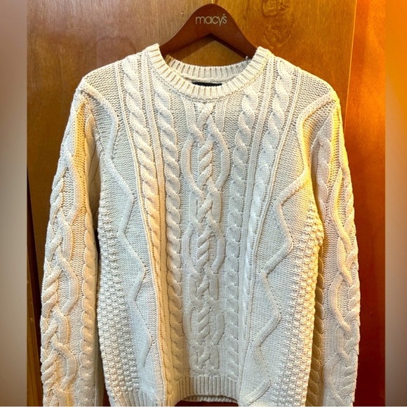 ASOS | Sweaters | Macys Cream Cable Knit Sweater For Men | Poshmark